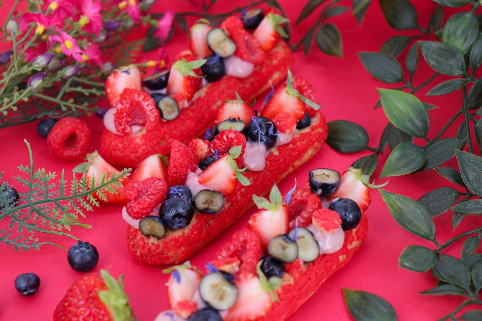 Éclairs fruits rouges - Cerf Dellier le Blog